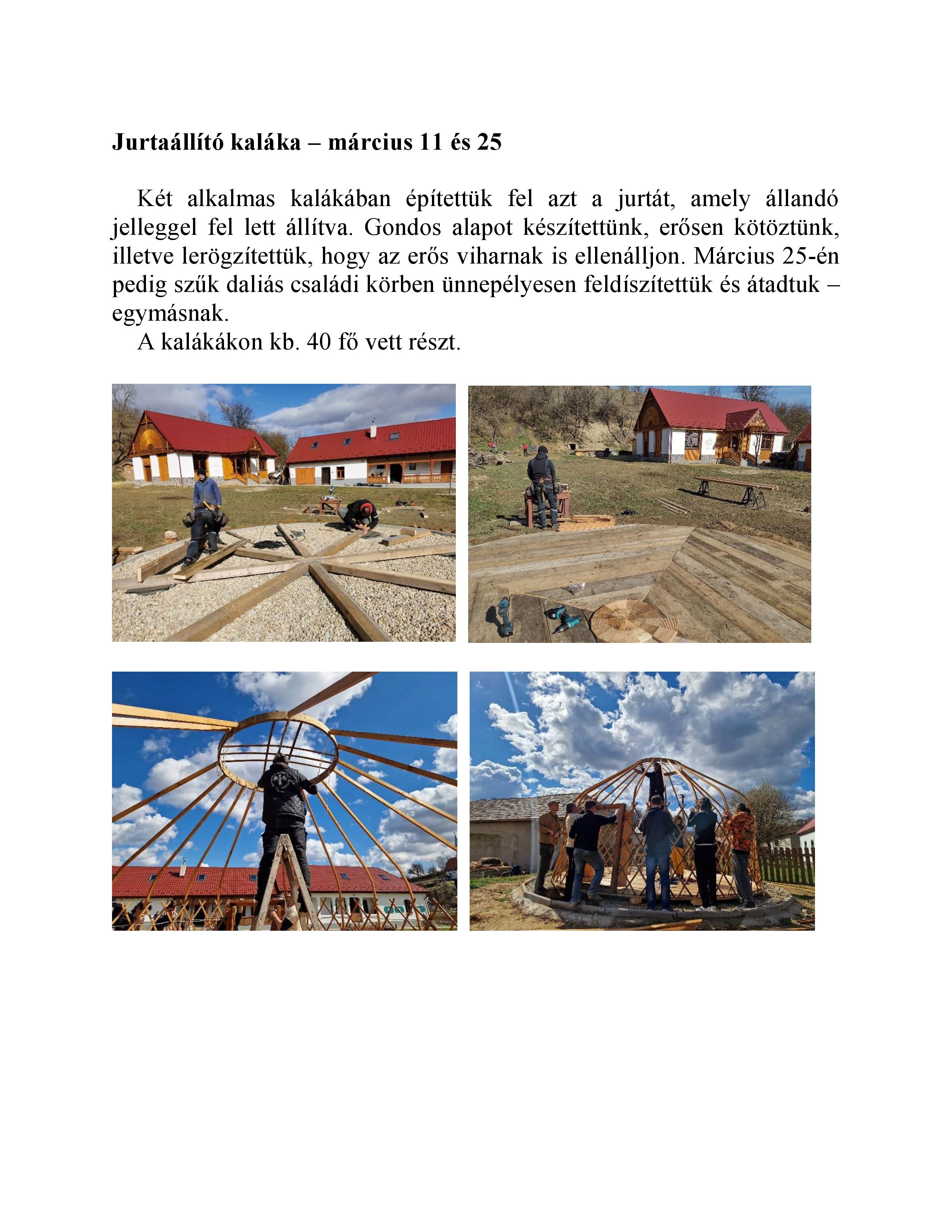 Jurtaállító kaláka